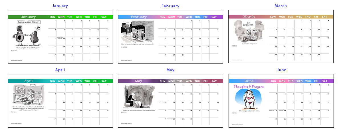 Funny Cartoon Calendars | Wholesale Graham Sale Cartoonist Author ...